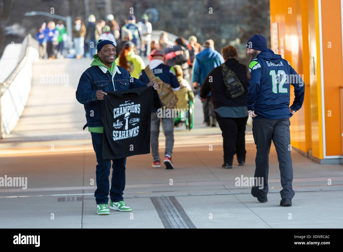 Seattle seahawks super bowl lx championship parade hi-res stock ...