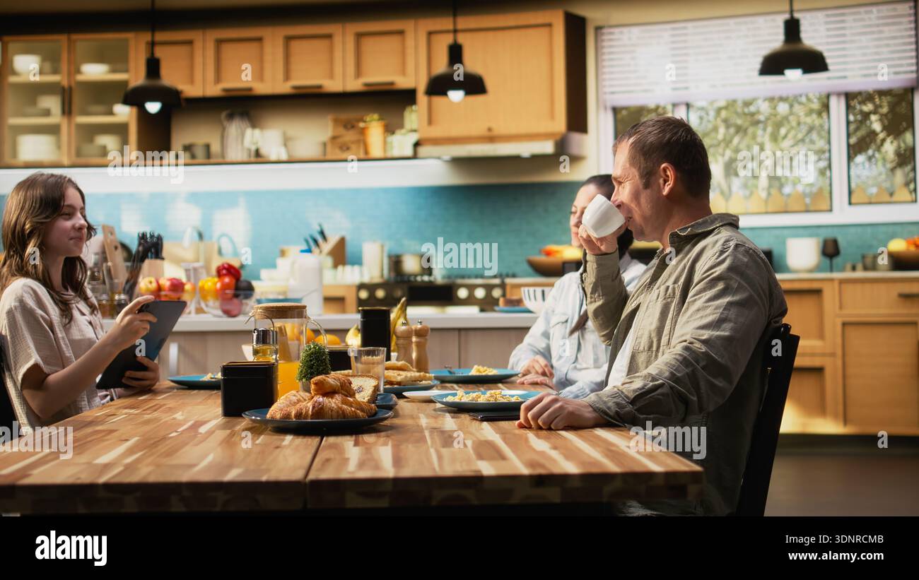 Busy father ignoring children hi-res stock photography and images - Alamy