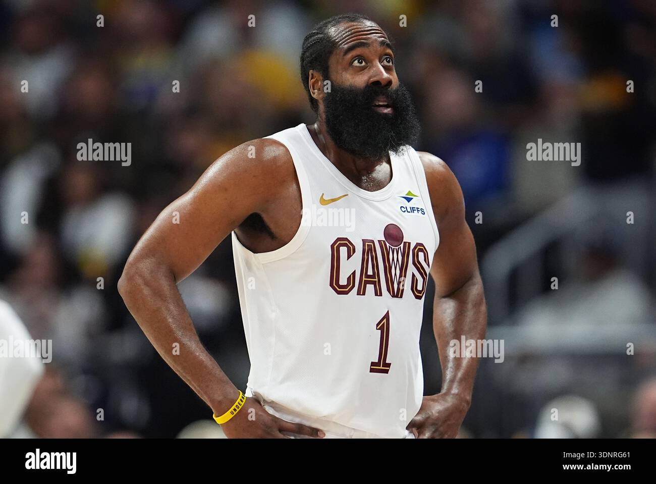 Cleveland Cavaliers guard James Harden in the second half of an NBA ...