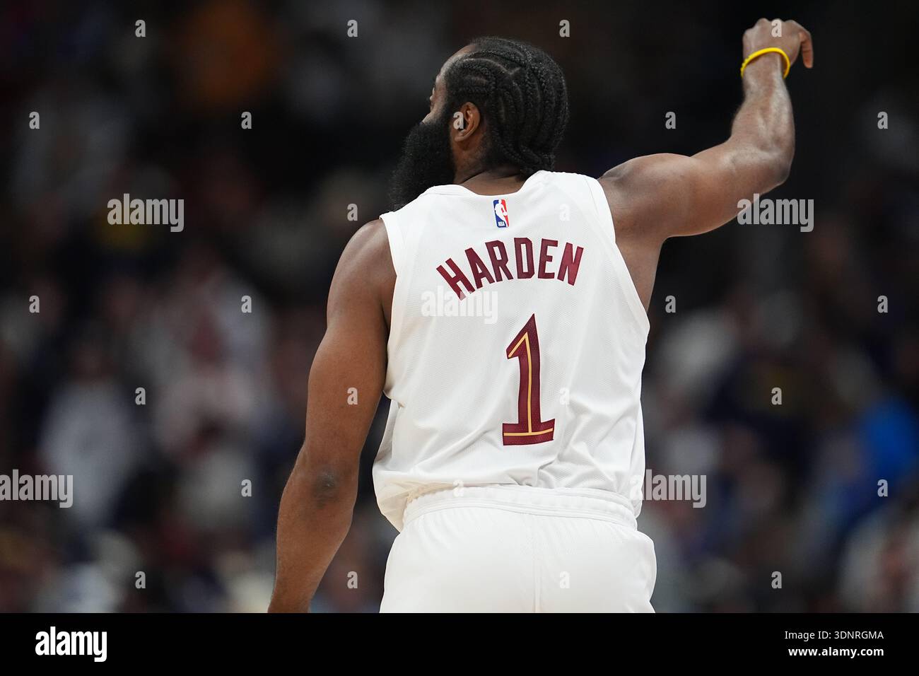 Cleveland Cavaliers guard James Harden in the first half of an NBA ...