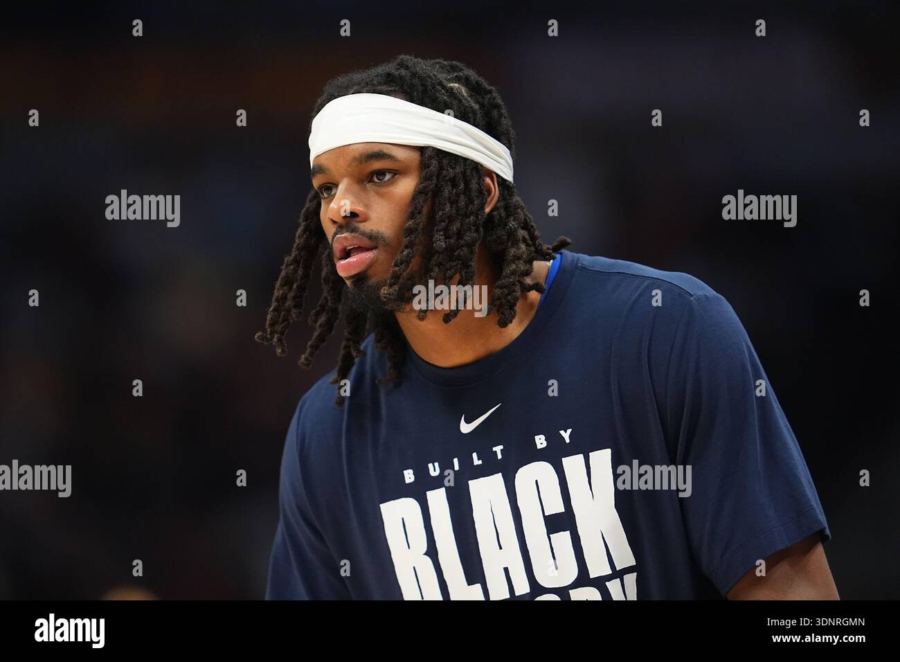 Denver Nuggets forward Daron Holmes II (14) in the first half of an NBA ...