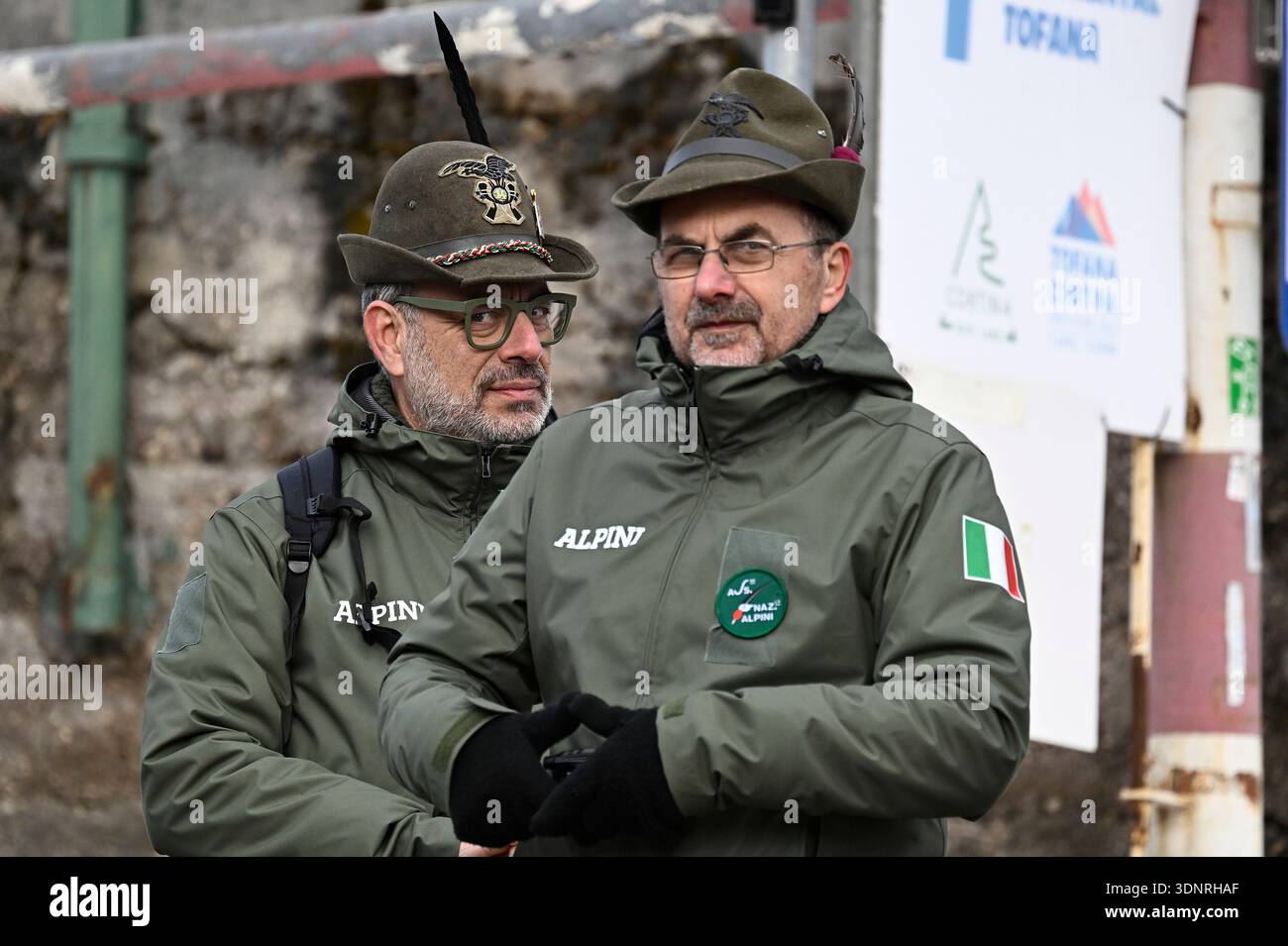 Two members of the Alpini, specialized mountain infantry corps of the ...
