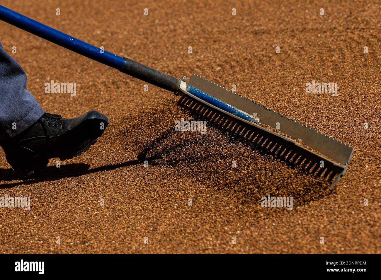GUADALAJARA, MEXICO - JANUARY 31: Detail of a rake being used by a ...