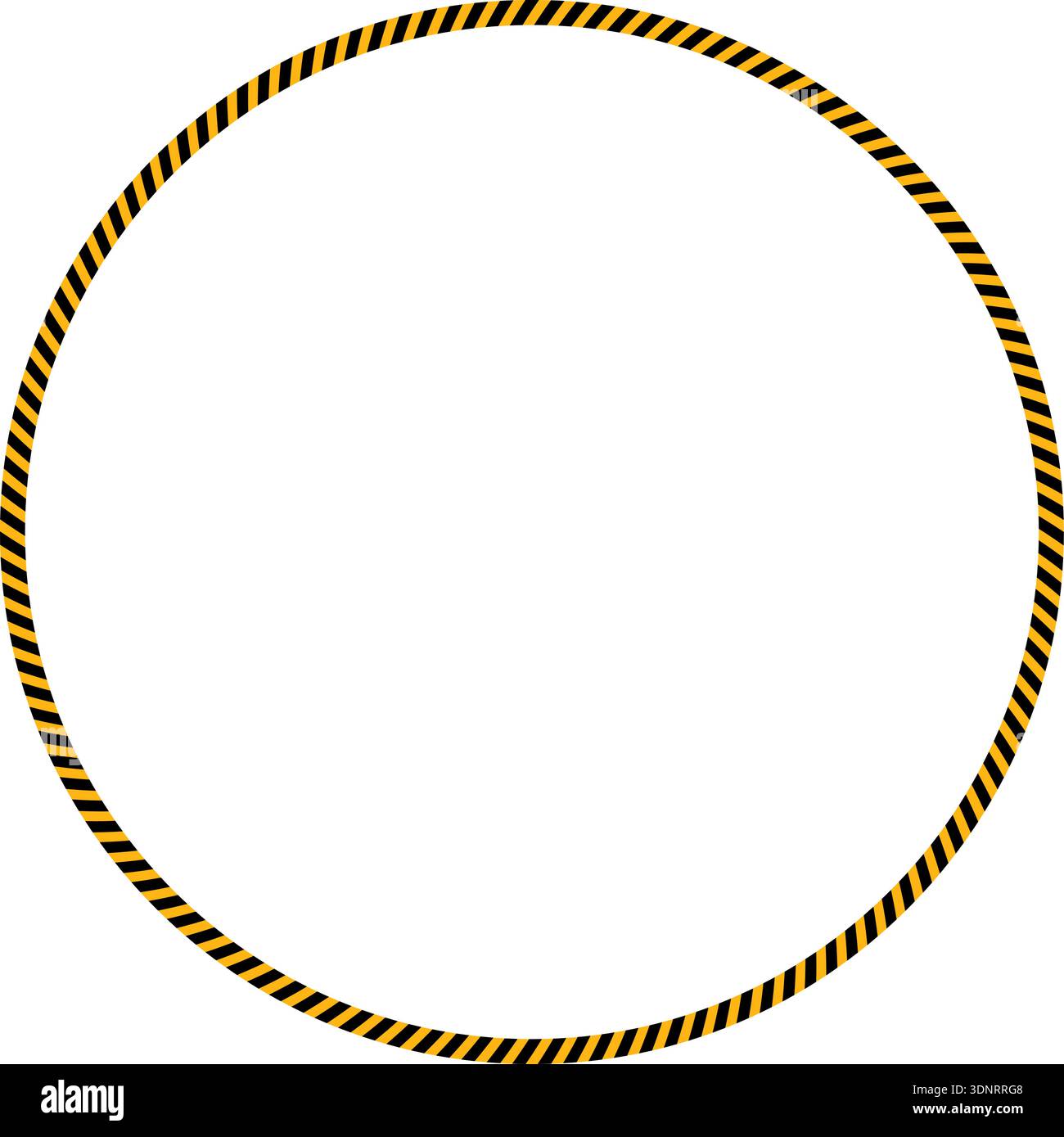 A circular frame featuring yellow and black diagonal lines Stock Vector ...