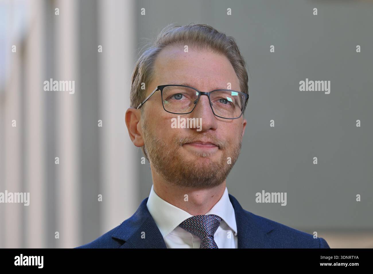 Liberal senator James Paterson at a press conference at Parliament ...