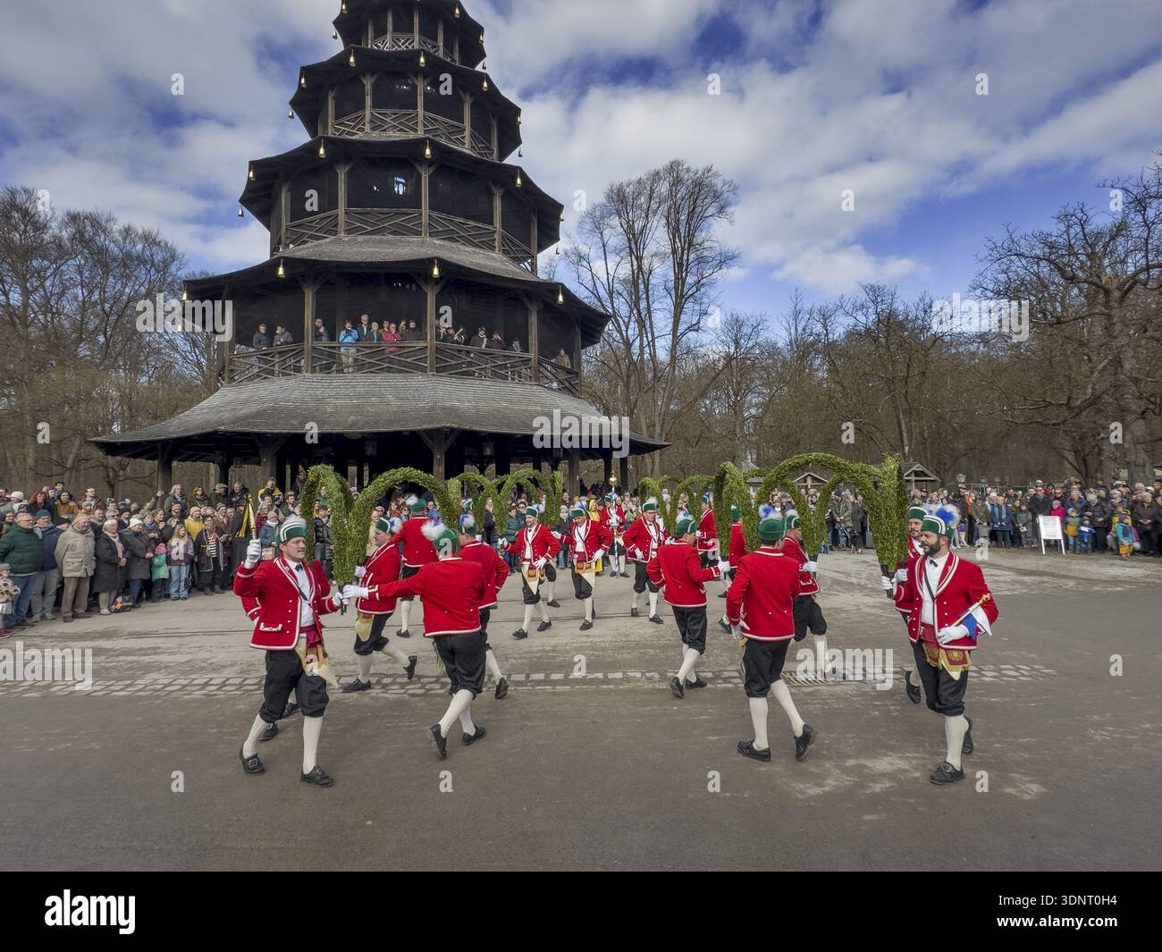 Schaeffler dance in 2026 in the English Garden, behind the Chinese ...