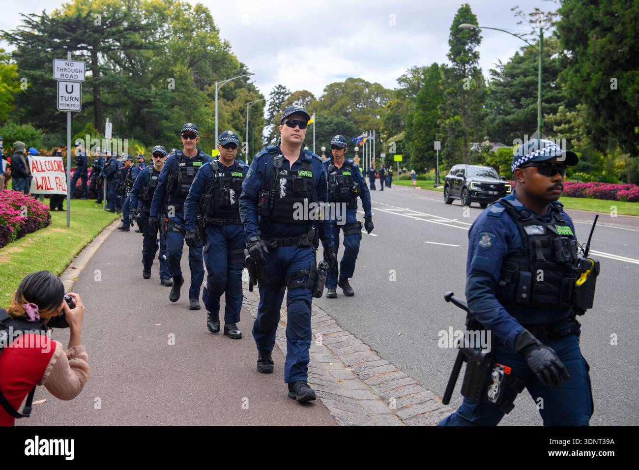 Public Order Police deploy before Israeli President Isaac Herzog ...