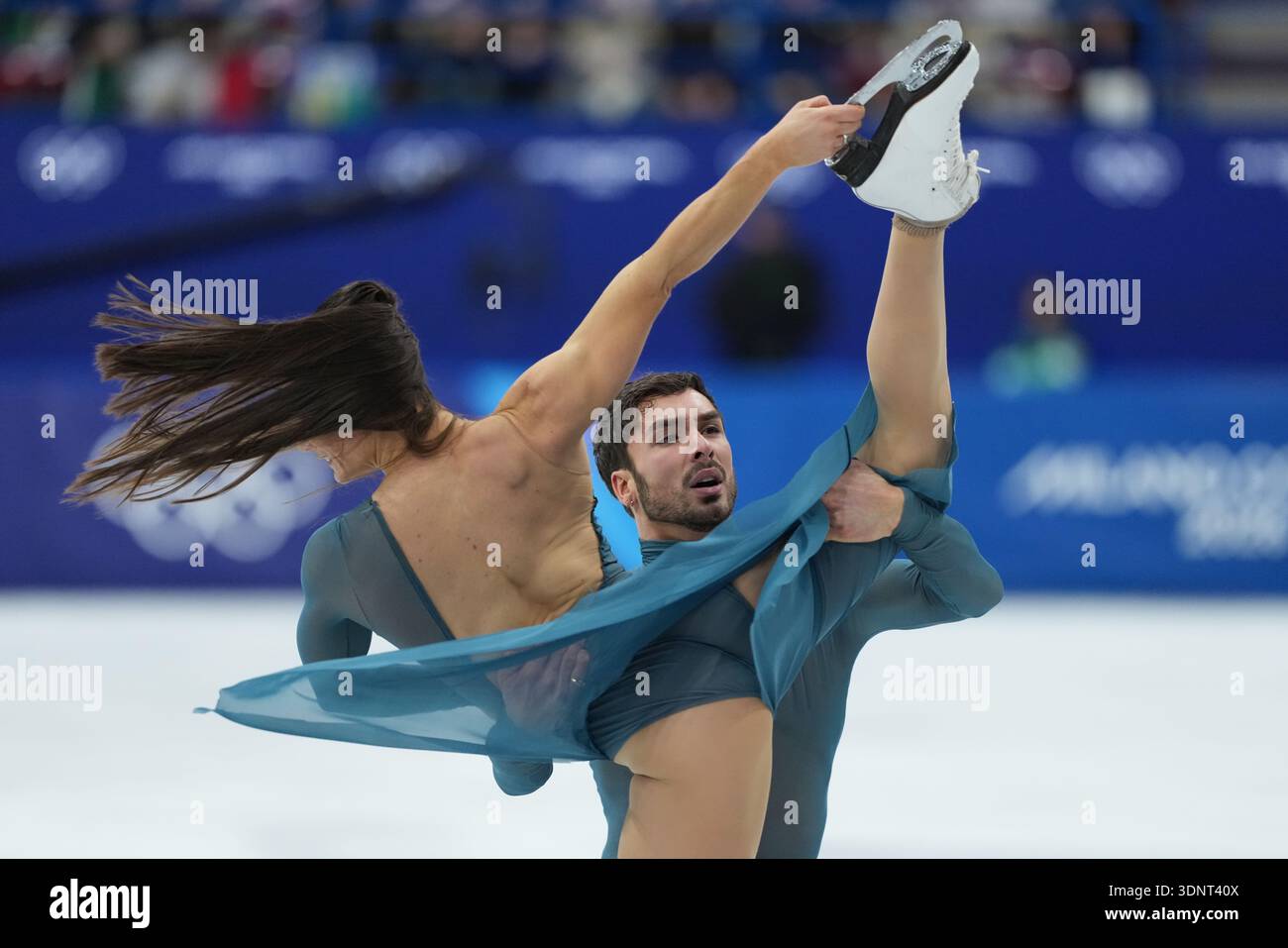 Laurence Fournier Beaudry and Guillaume Cizeron of Team France compete ...