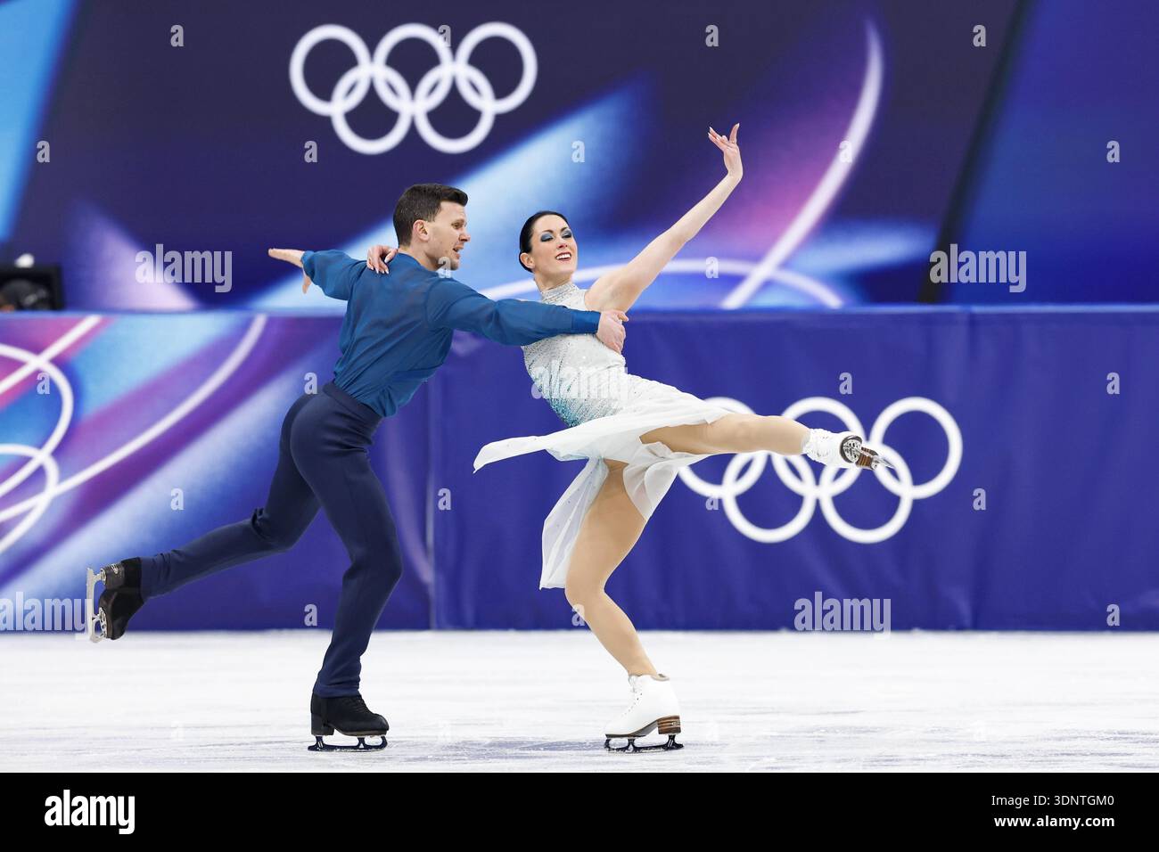 Charlene Guignard (R) and Marco Fabbri of Italy perform during the ice ...