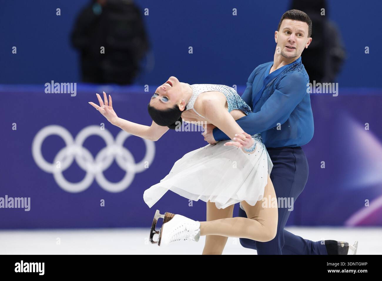 Charlene Guignard (L) and Marco Fabbri of Italy perform during the ice ...