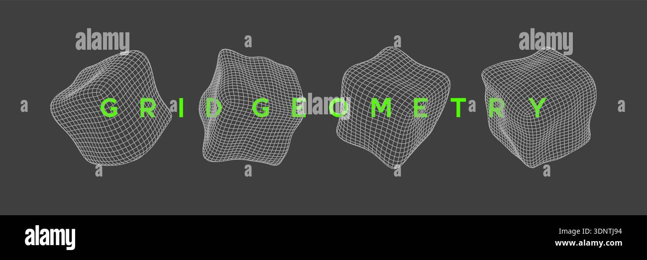 Abstract green wireframe terrain animation hi-res stock photography and ...