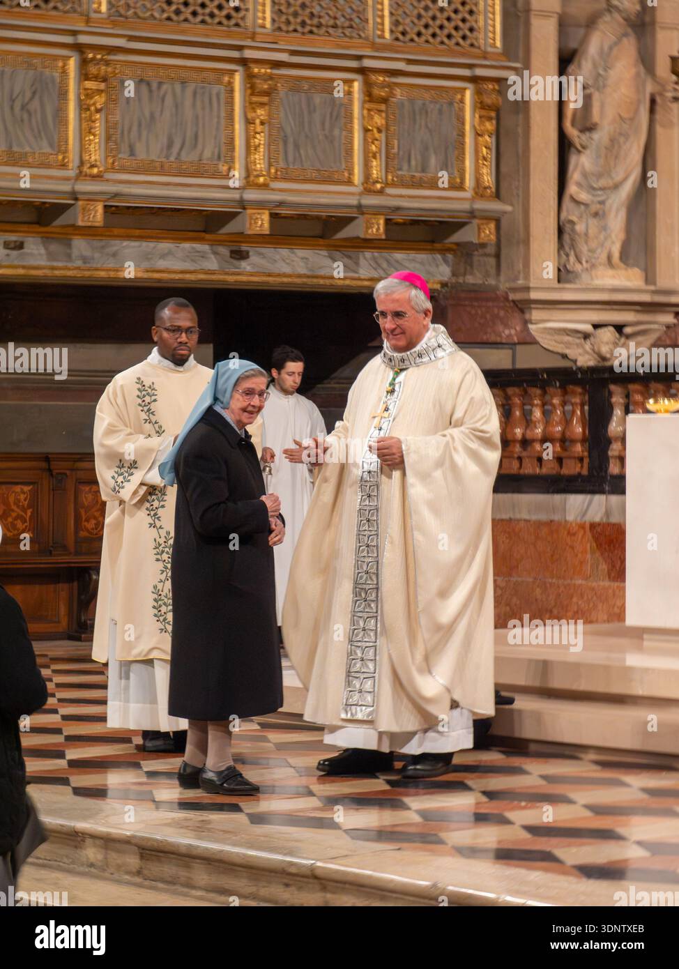 Cremona, Italy - February 2nd 2026 Bishop Antonio Napolioni delivering ...