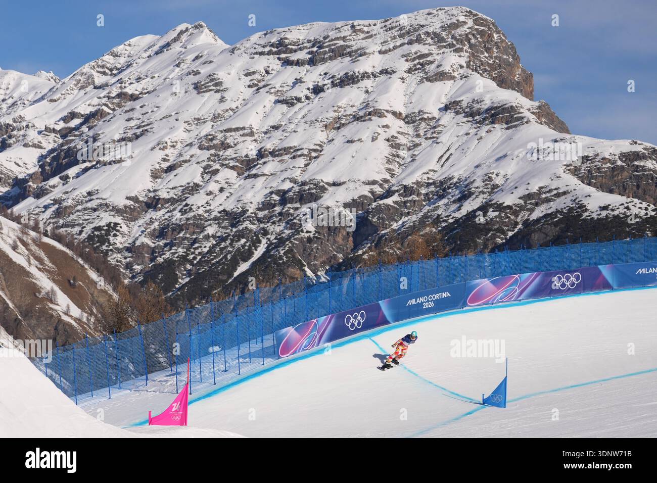 Spain's Lucas Eguibar Breton competes during the men's snowboard cross ...