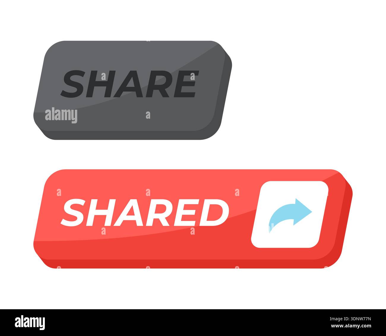 Bold social media button design Stock Vector Images - Alamy