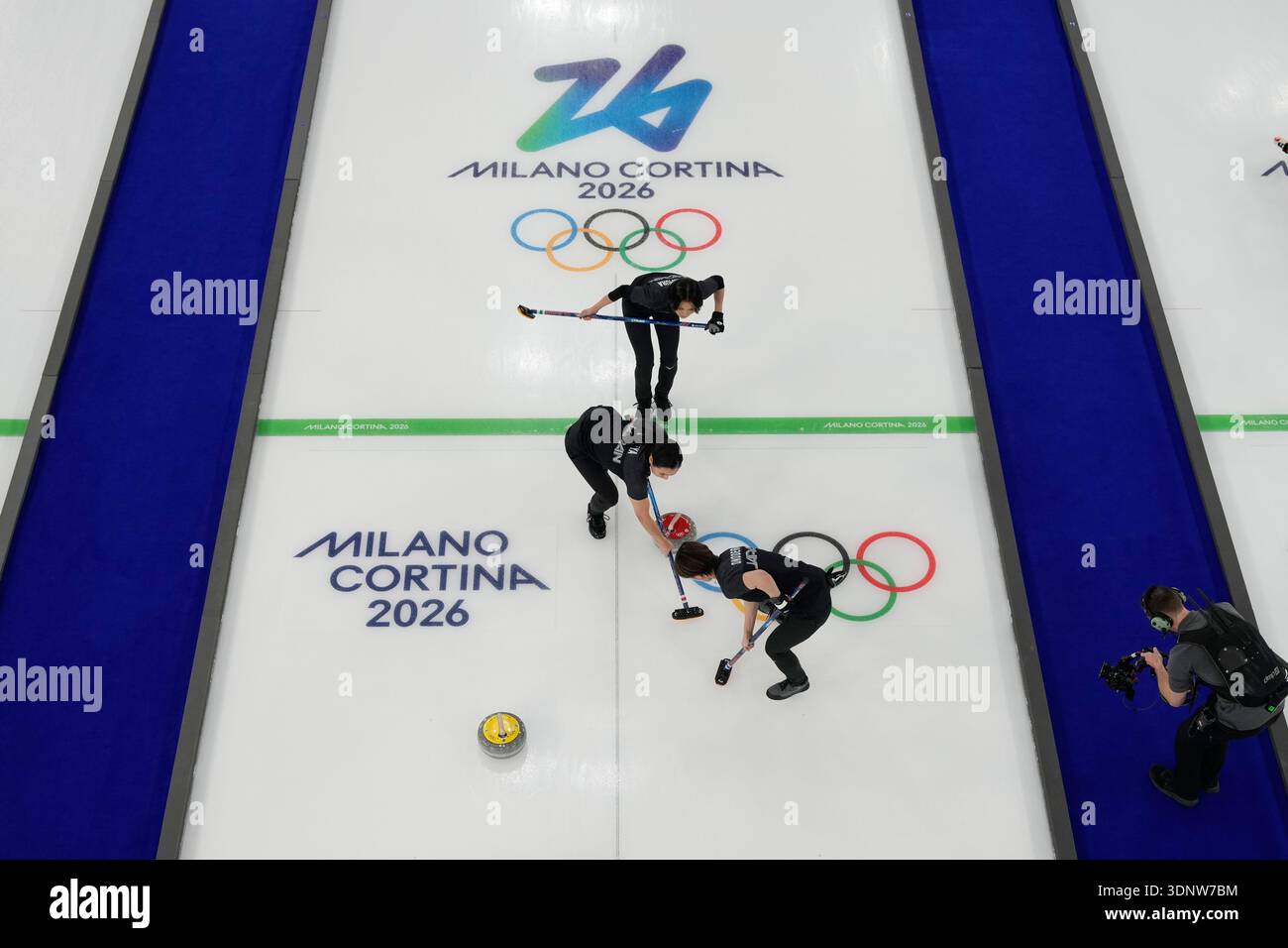 Japan's Sayaka Yoshimura, Anna Ohmiya and Kaho Onodera compete against ...