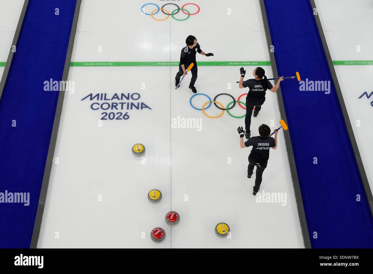 Japan's Sayaka Yoshimura, Anna Ohmiya and Kaho Onodera compete against ...