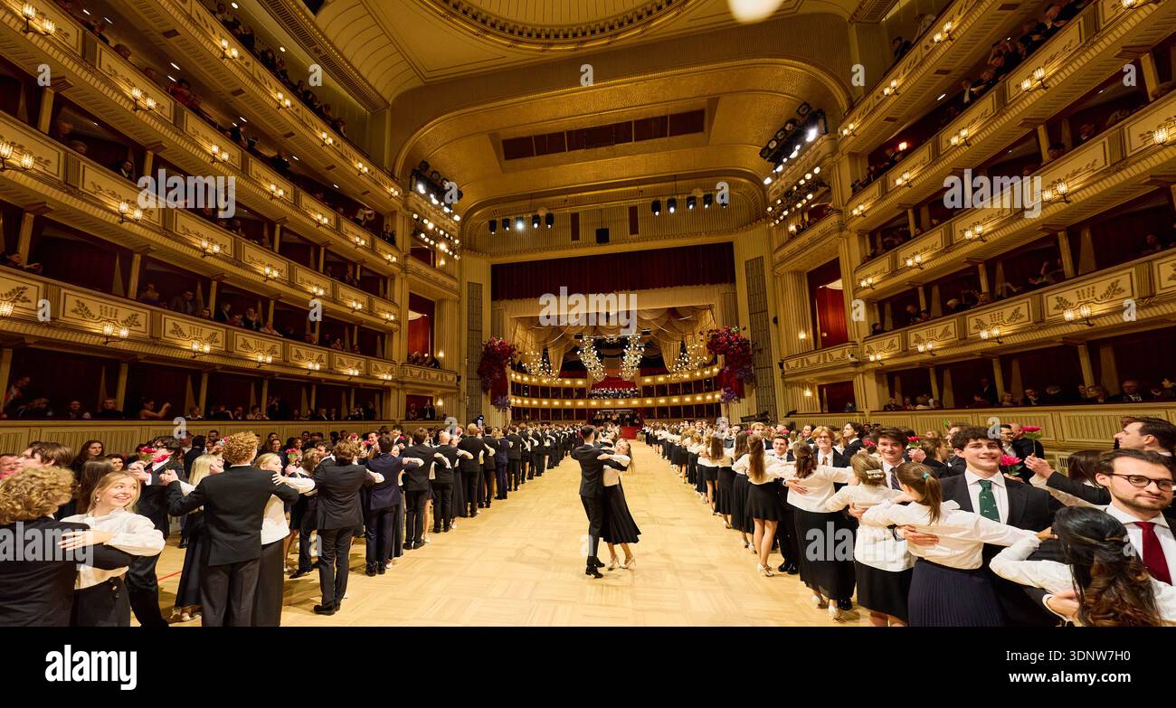 Rehearsal for the 2026 Opera Ball at the Vienna State Opera in Vienna ...