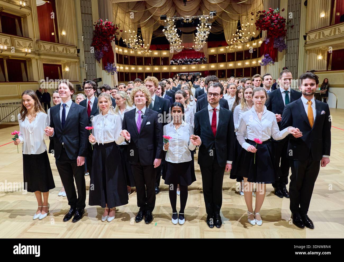 Rehearsal for the 2026 Opera Ball at the Vienna State Opera in Vienna ...