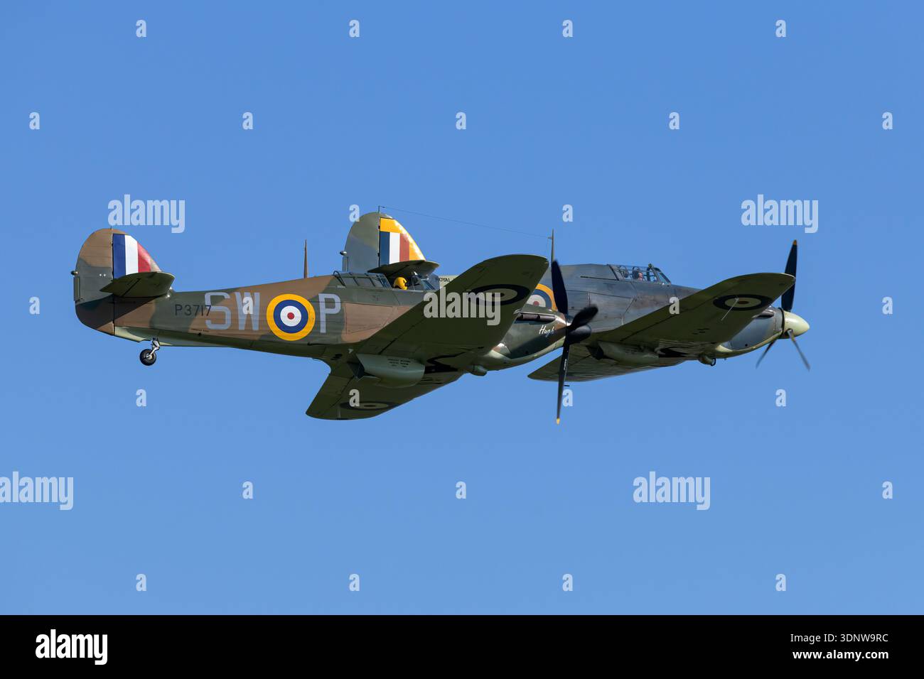 Ww2 with hawker hurricane fighter aircraft in formation hi-res stock ...