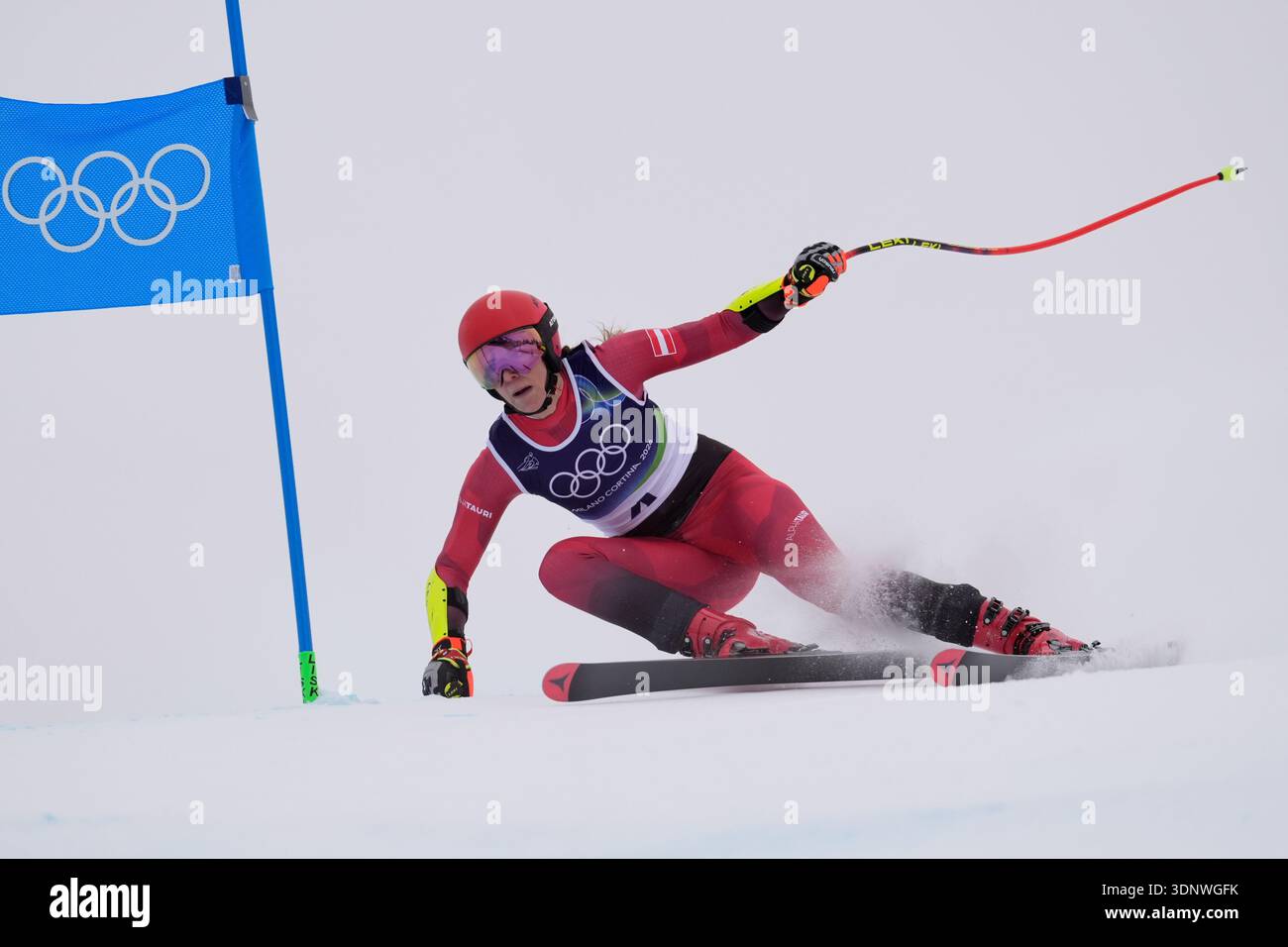 Austria's Mirjam Puchner speeds down the course during an alpine ski ...