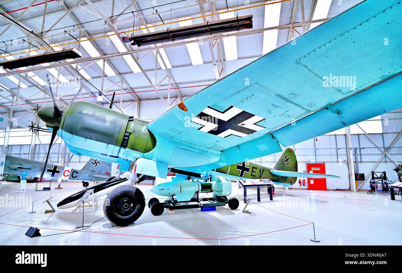 RAF Cosford Museum the German WWII Junkers JU 88R-1 all round fighter ...