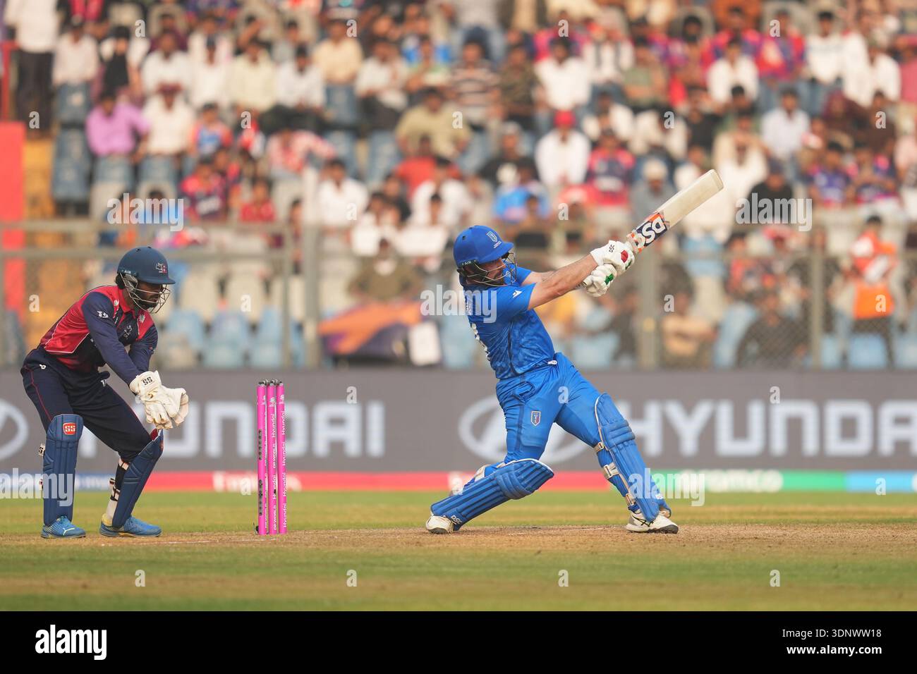 Italy's Anthony Mosca plays a shot during the T20 World Cup cricket ...