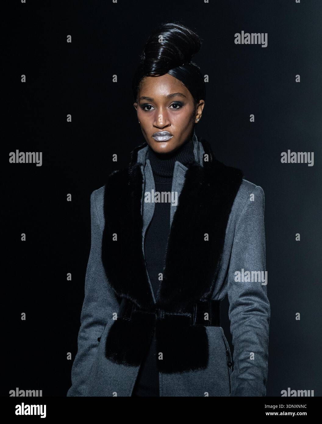 Model walks runway for Zang Too Fall 2026 show during FW26 Fashion Week ...