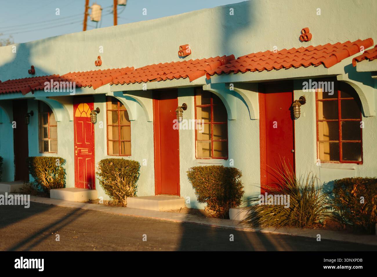 Rustic charm captures this vintage Las Vegas motel with pastel hues ...