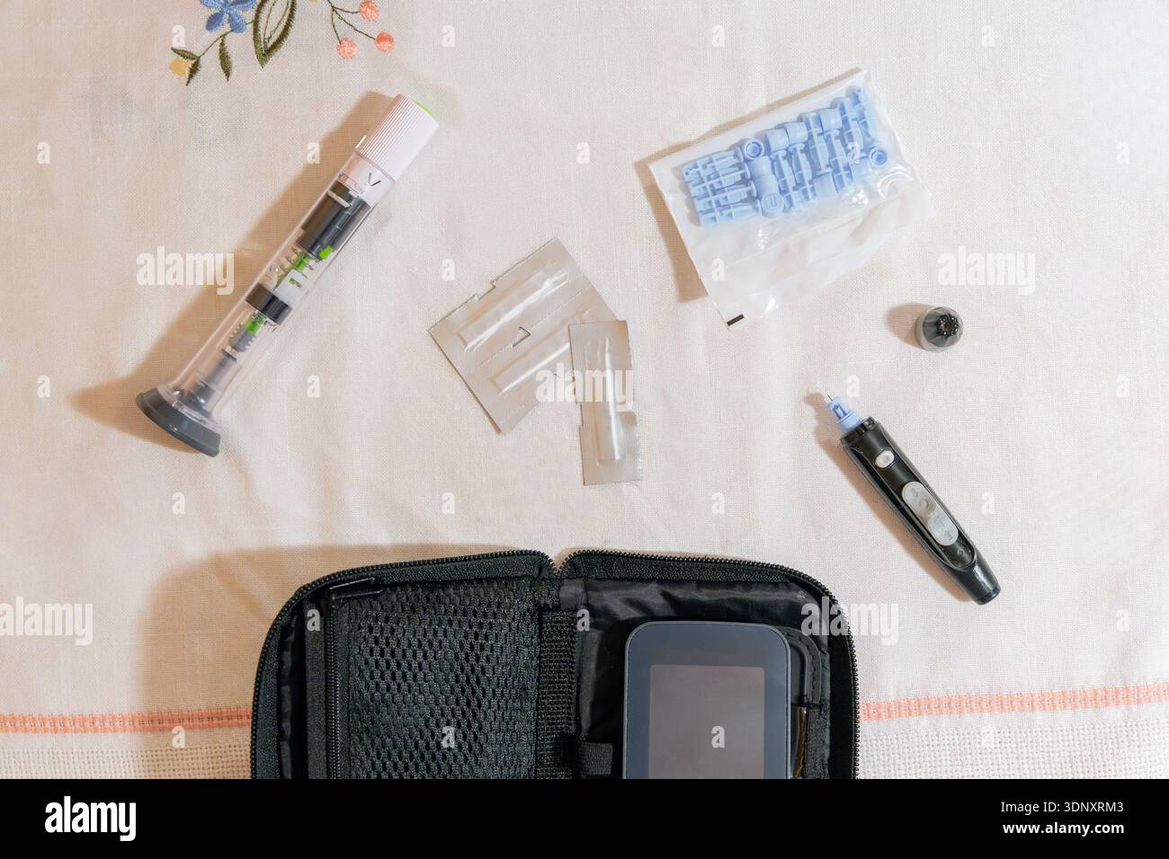 Medical supplies for diabetes management, including an insulin pen ...