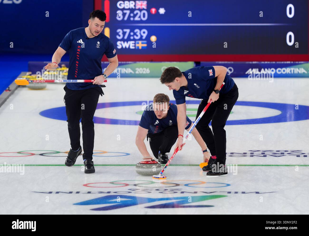 Great Britain's Bobby Lammie (centre), Grant Hardie (right) and Hammy ...