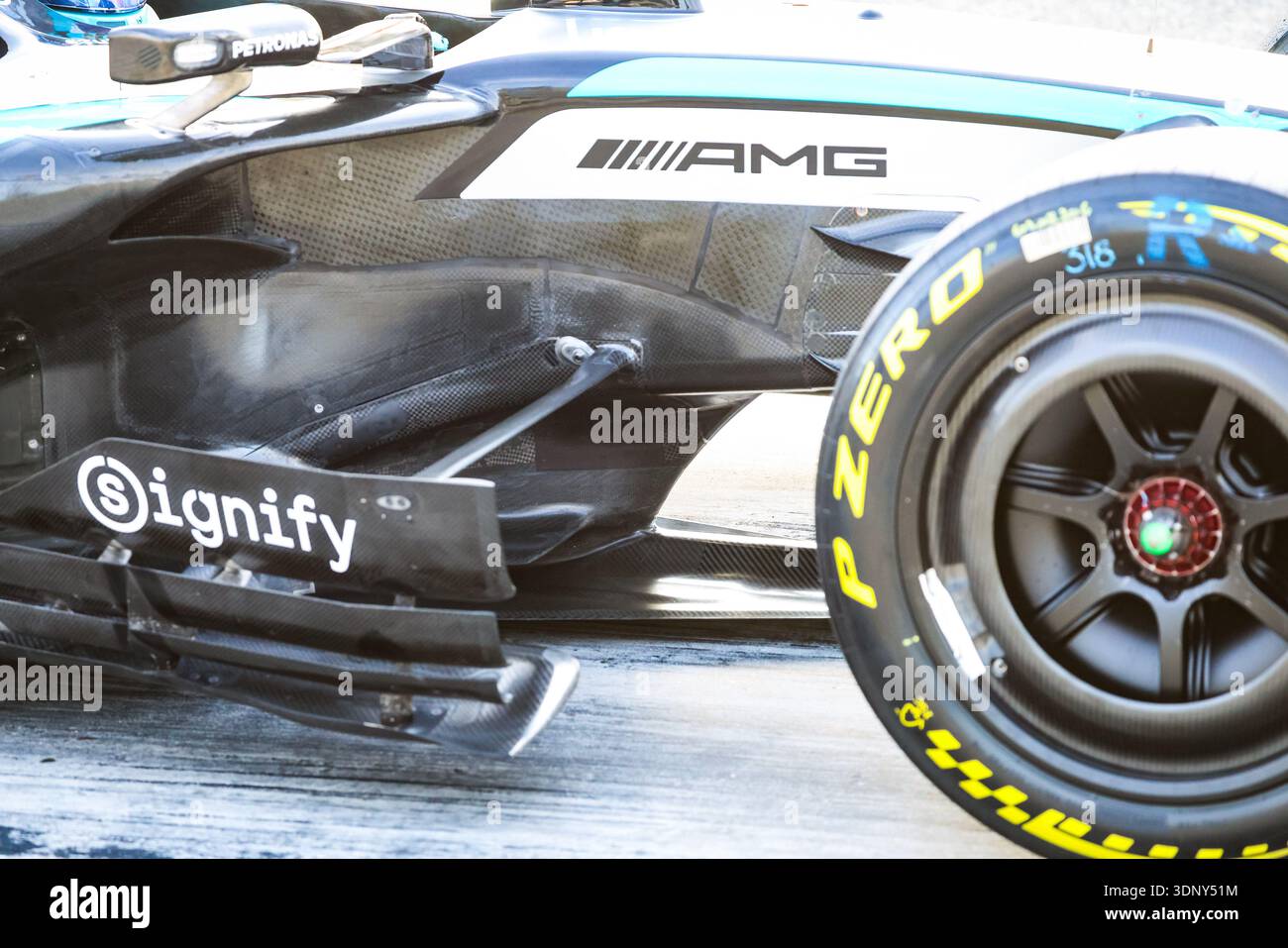 Mercedes AMG F1 Team W17, mechanical detail of floor, bib, T-tray ...