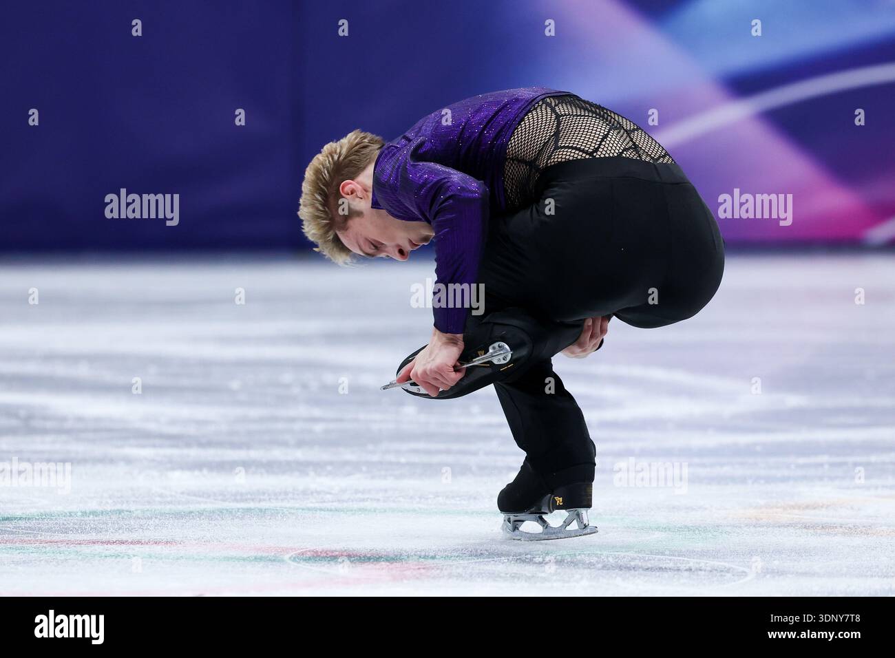 Aleksandr Selevko of Estonia competes during the Figure Skating Men ...