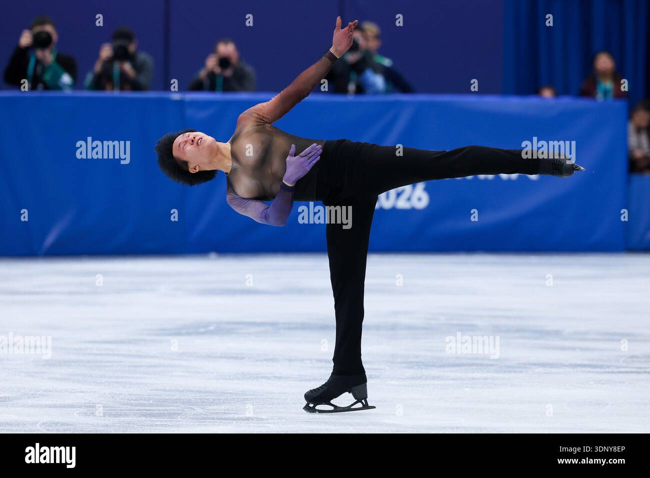 Adam Siao Him Fa of France competes during the Figure Skating Men ...