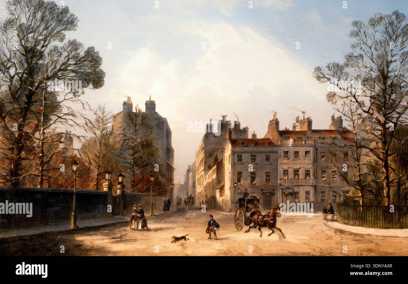 Berkeley Square, 18th century, town square in Mayfair, West End of ...