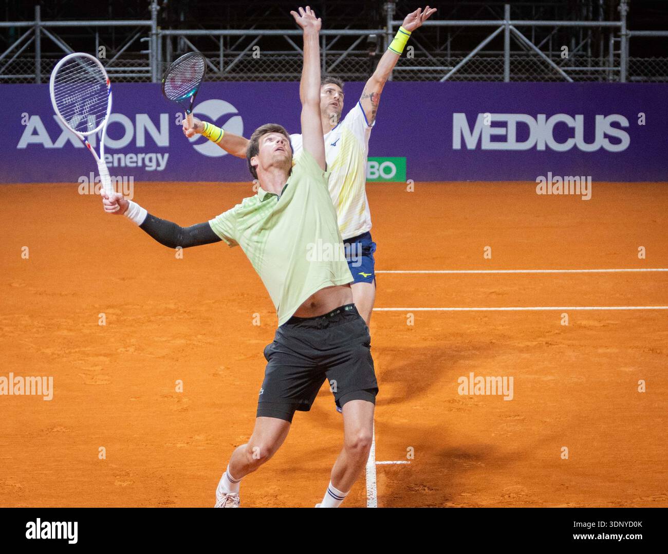 Argentinian player Guido Andreozzi and French player Manuel Guinard ...