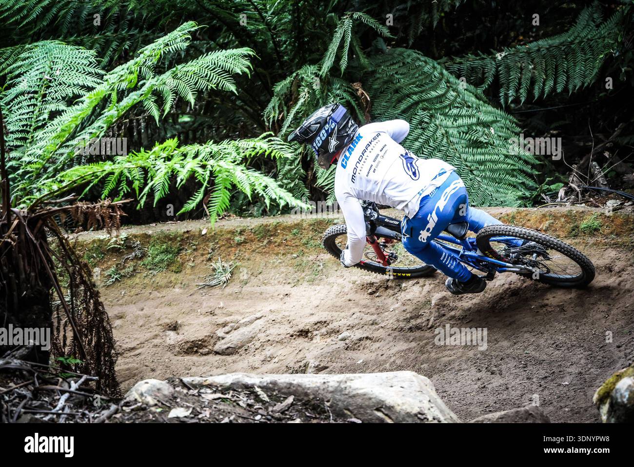 Oli Clark of New Zealand competes in seeding during Red Bull Hardline ...