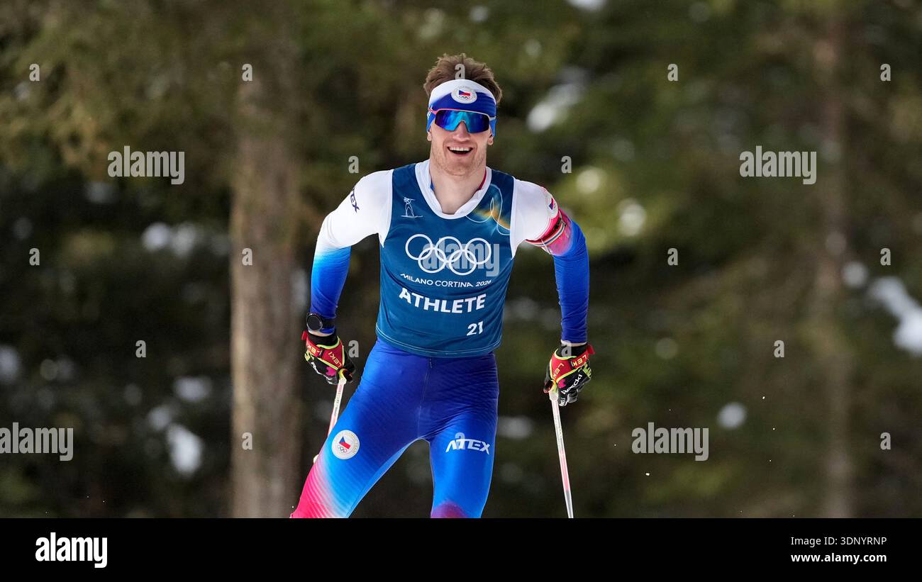 Petr Hak, of Czechia, participates in a biathlon training session at ...