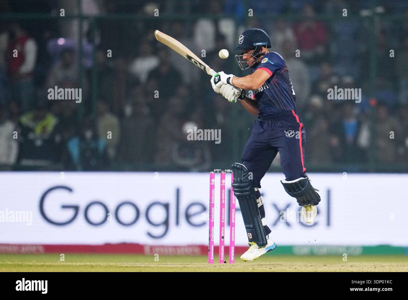 Namibia's Zane Green bats during the T20 World Cup cricket match ...