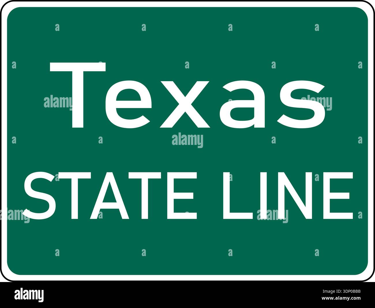 Vector graphic of a green USA State Line mutcd highway sign. It ...