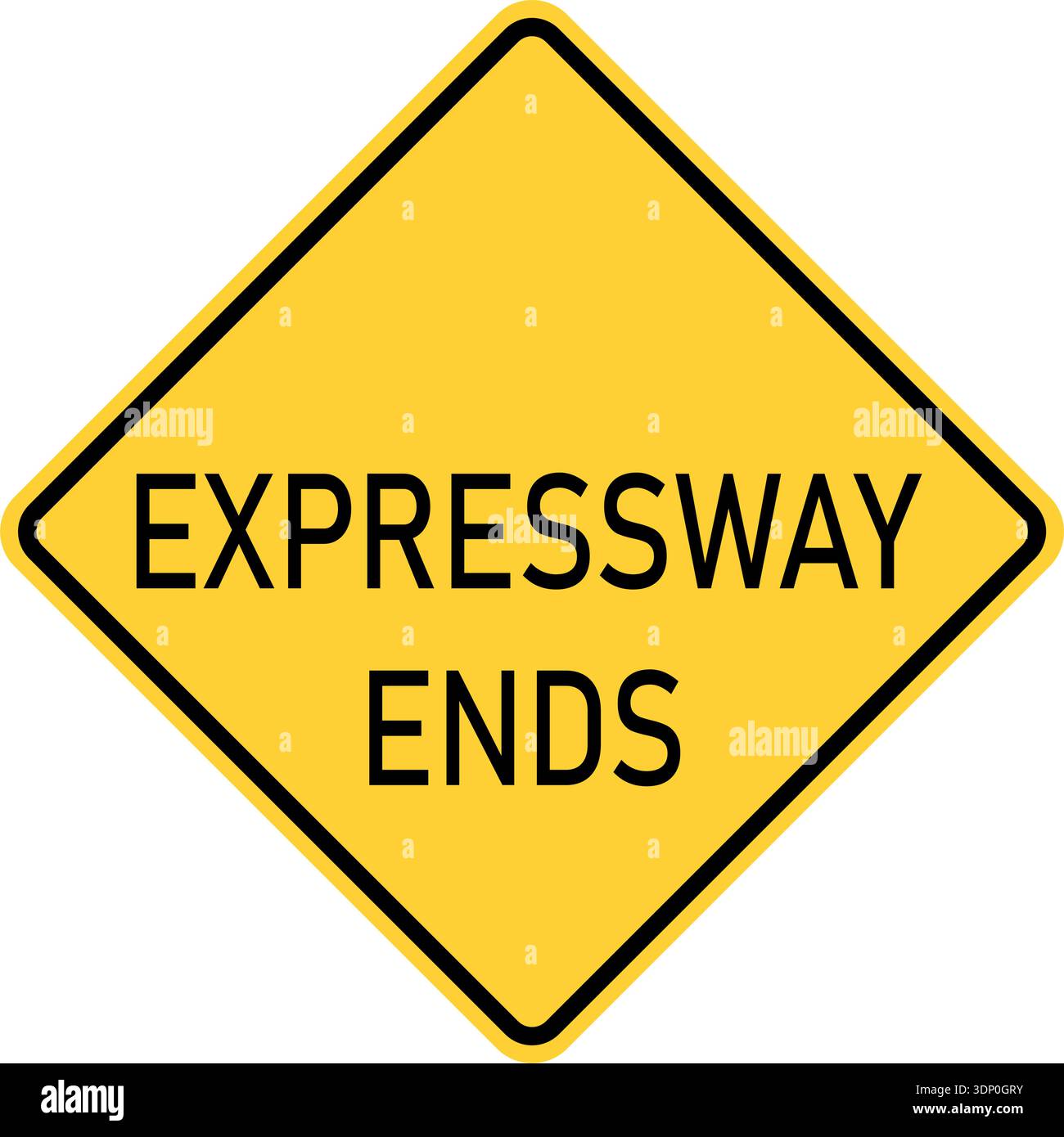 Vector graphic of a usa Expressway Ends highway sign. It consists of ...