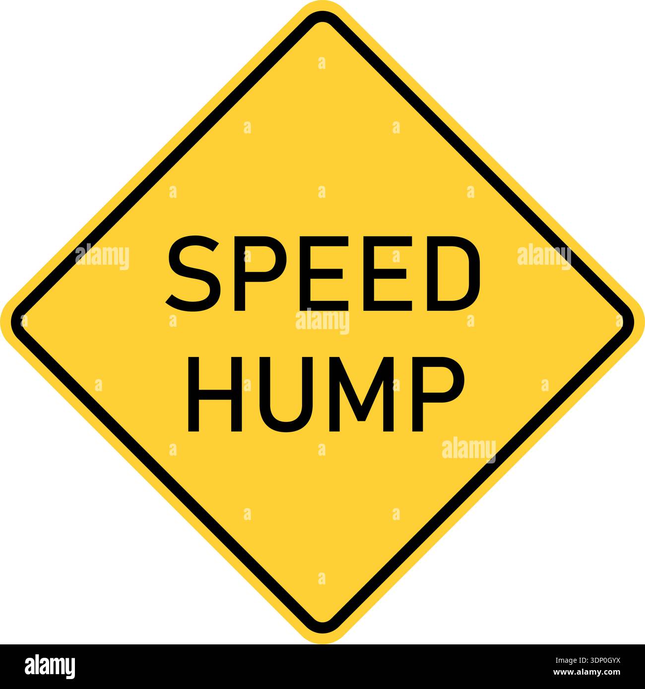 Vector graphic of a usa Speed Hump highway sign. It consists of the ...