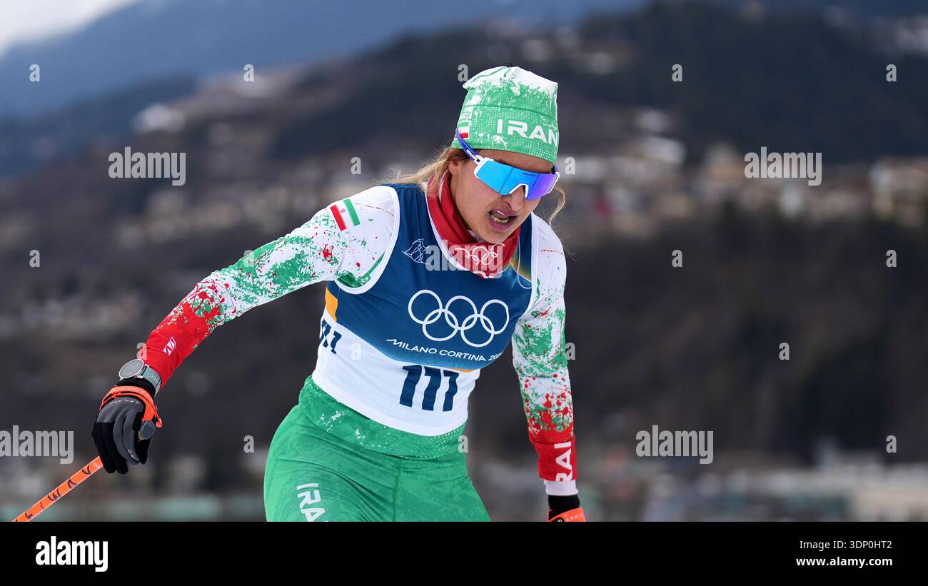 Samaneh Beyrami Baher, of Iran, competes in the cross country skiing ...