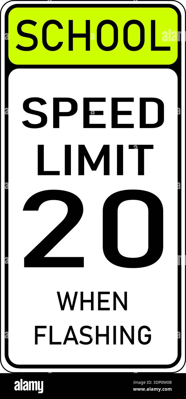 Flashing speed limit sign Stock Vector Images - Alamy