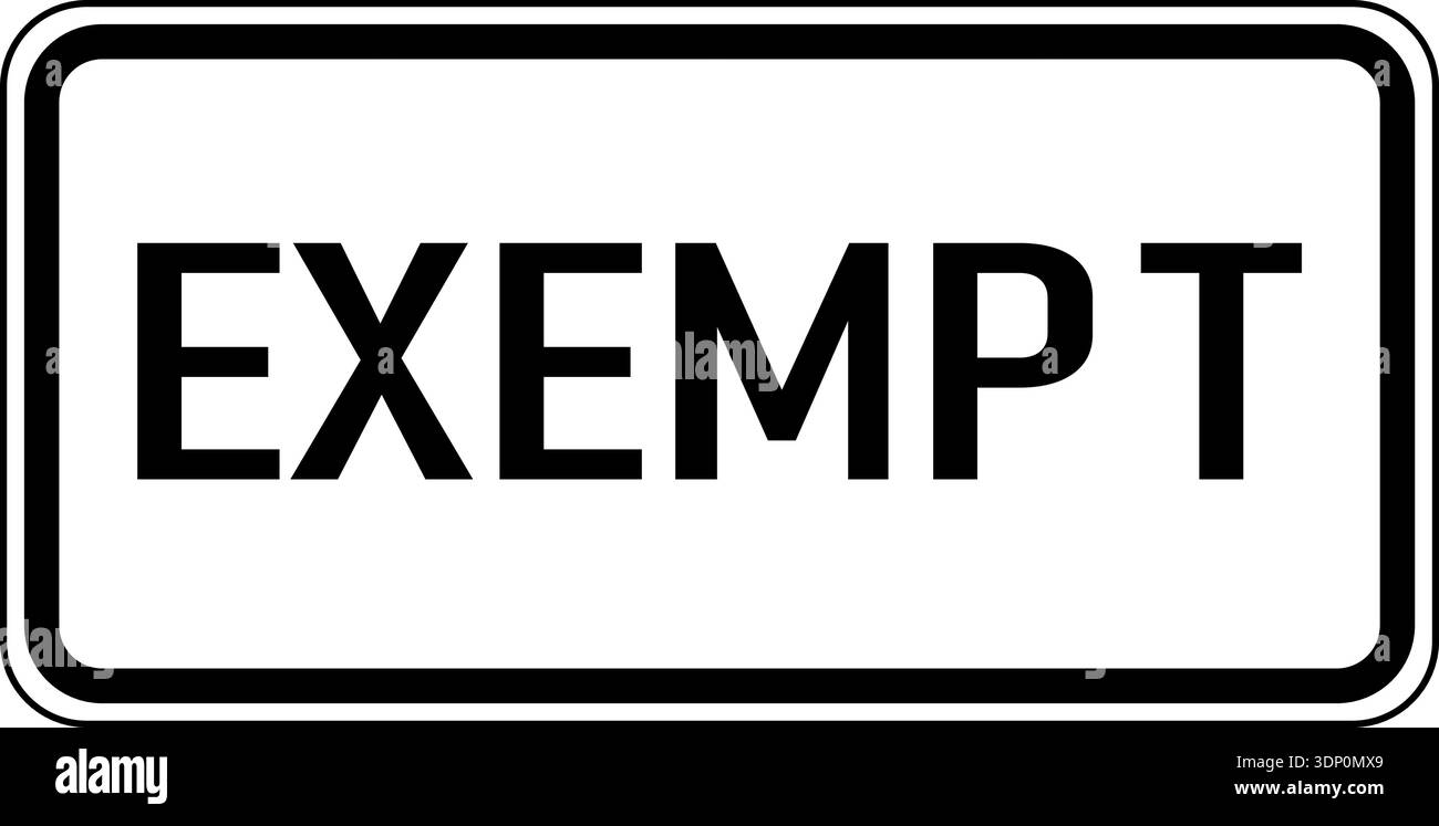 Vector graphic of a usa Exempt MUTCD highway sign. It consists of the ...