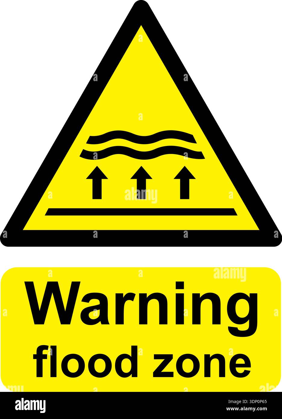 Flood warning signage on Stock Vector Images - Alamy
