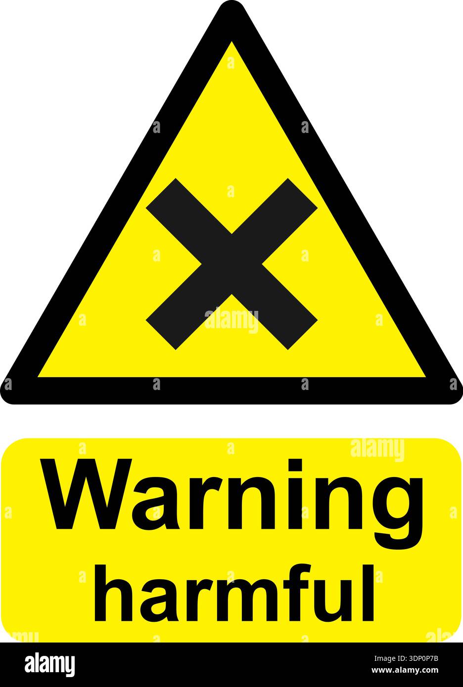 Black and yellow vector graphic of Warning Harmful warning sign. It ...
