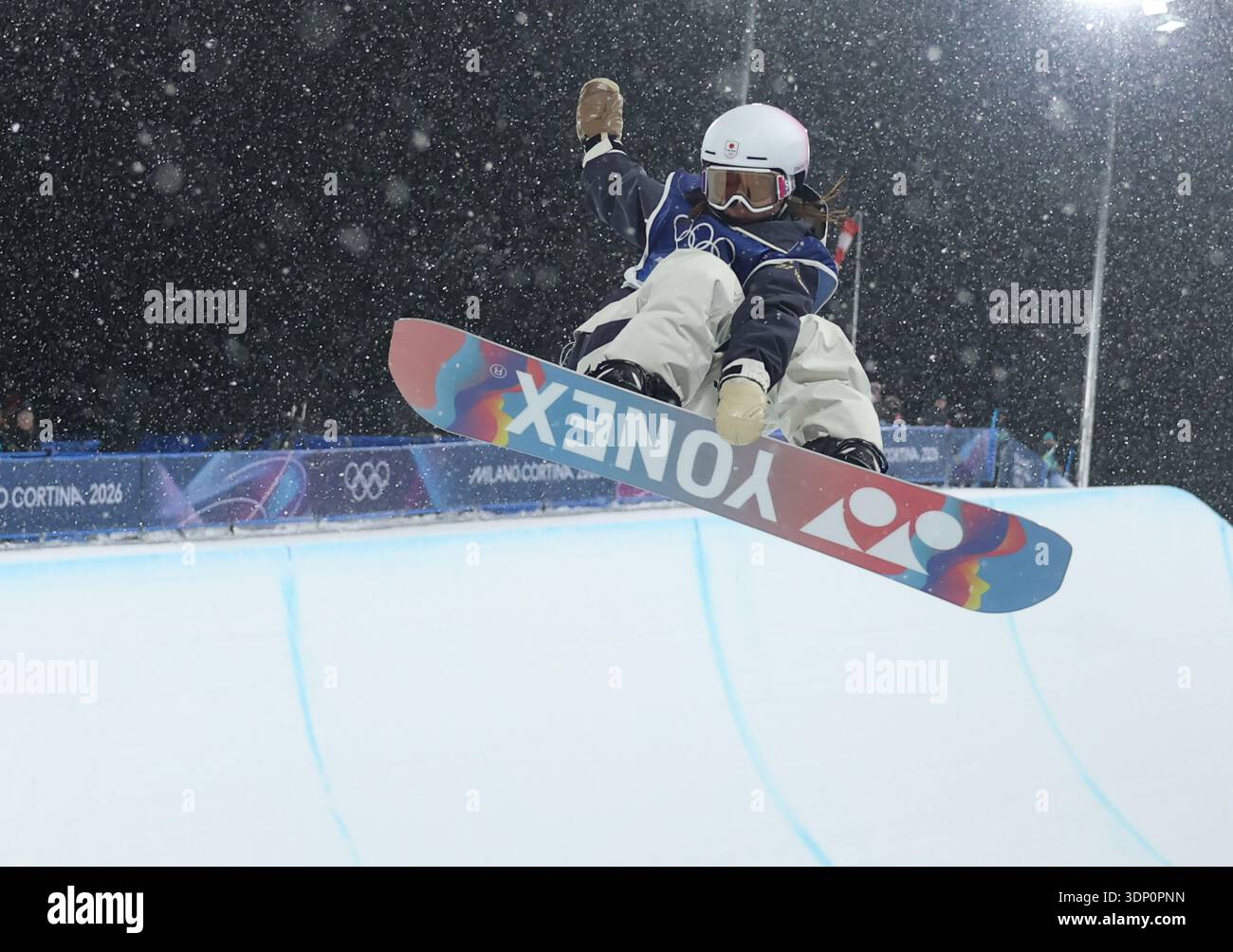 TOMITA Sena of Japan performs during run 1 of the women's snowboarding ...