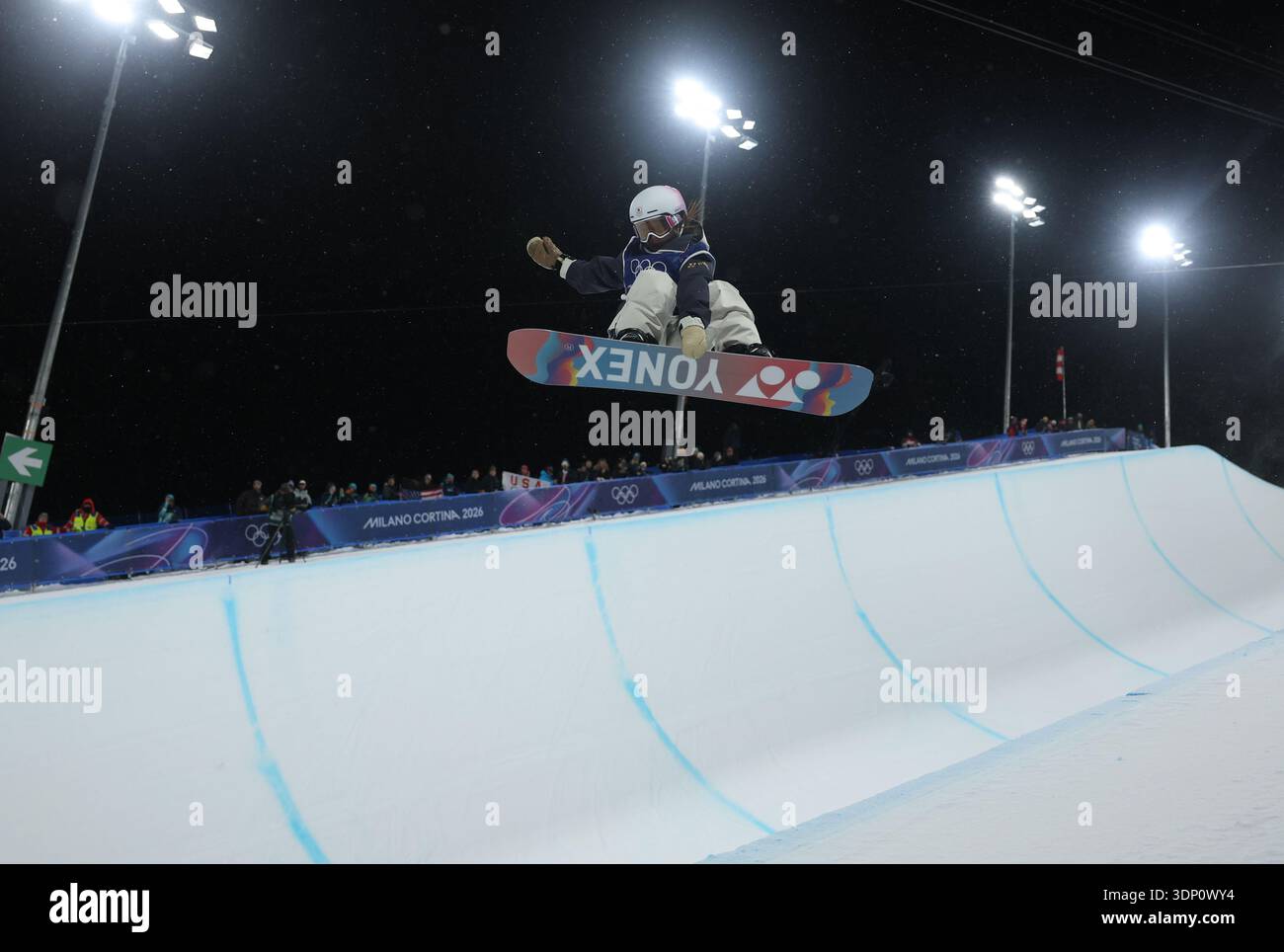 TOMITA Sena of Japan performs during Run 2 of the women's snowboarding ...