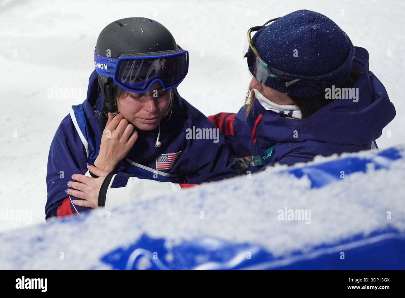 United States' Maddie Mastro reacts after her run during the women's ...