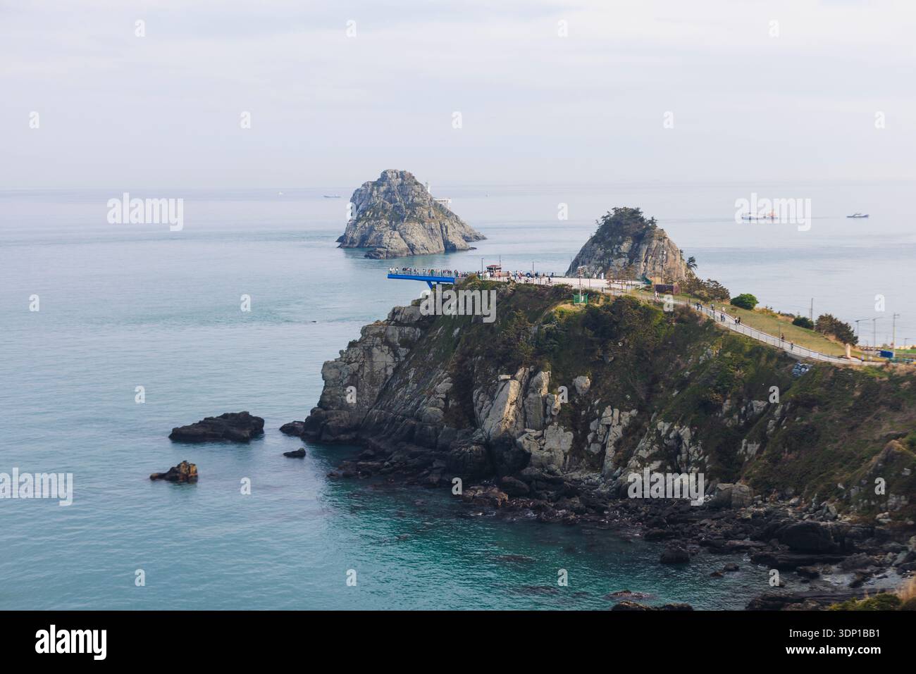 Oryukdo Islands landscape, Busan, South Korea, with Skywalk observation ...